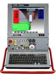 MachineWorks - FIDIA CNC control displaying MachineWorks Simulation at EMO